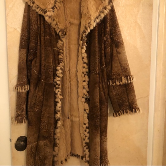 Jackets & Coats | Vintage Rabbit Fur And Leather Coat | Poshmark